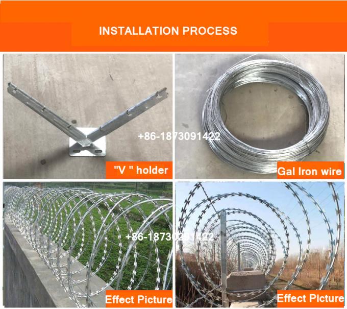 high security razor barbe wire cage for Military Prison Barriers fence