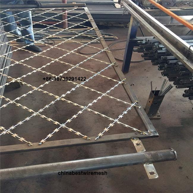 High security welded razor wire mesh with blade type BTO-22 for fence ...