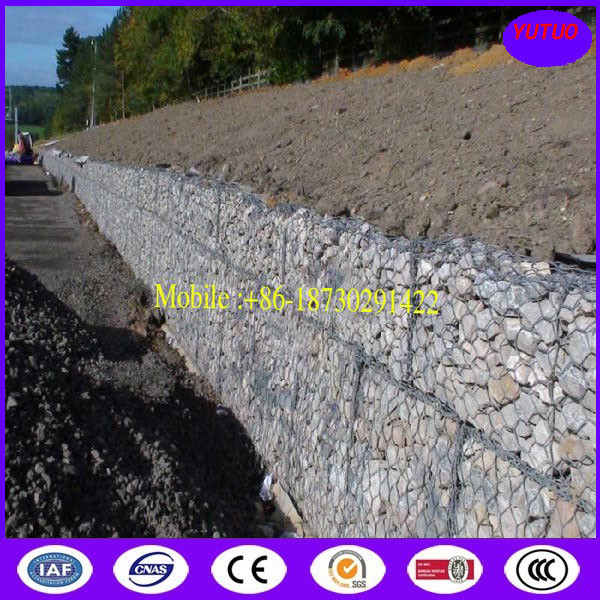 1mx2mx1m Professional Galvanized/PVC Coated Gabion Wall